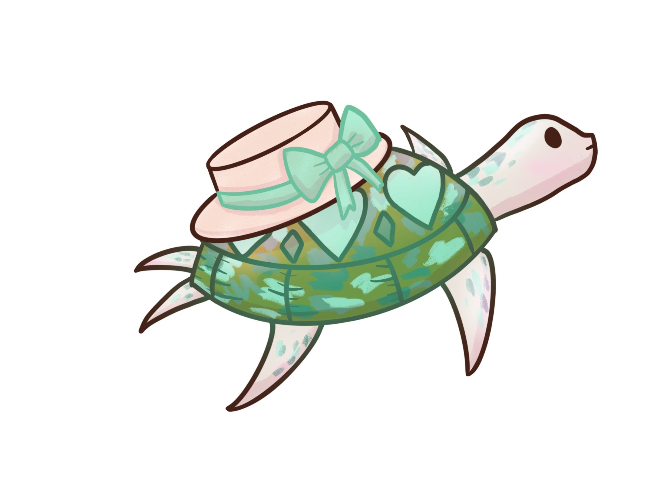 Turtles in Hats Set of 6 Vinyl Stickers - Etsy Canada