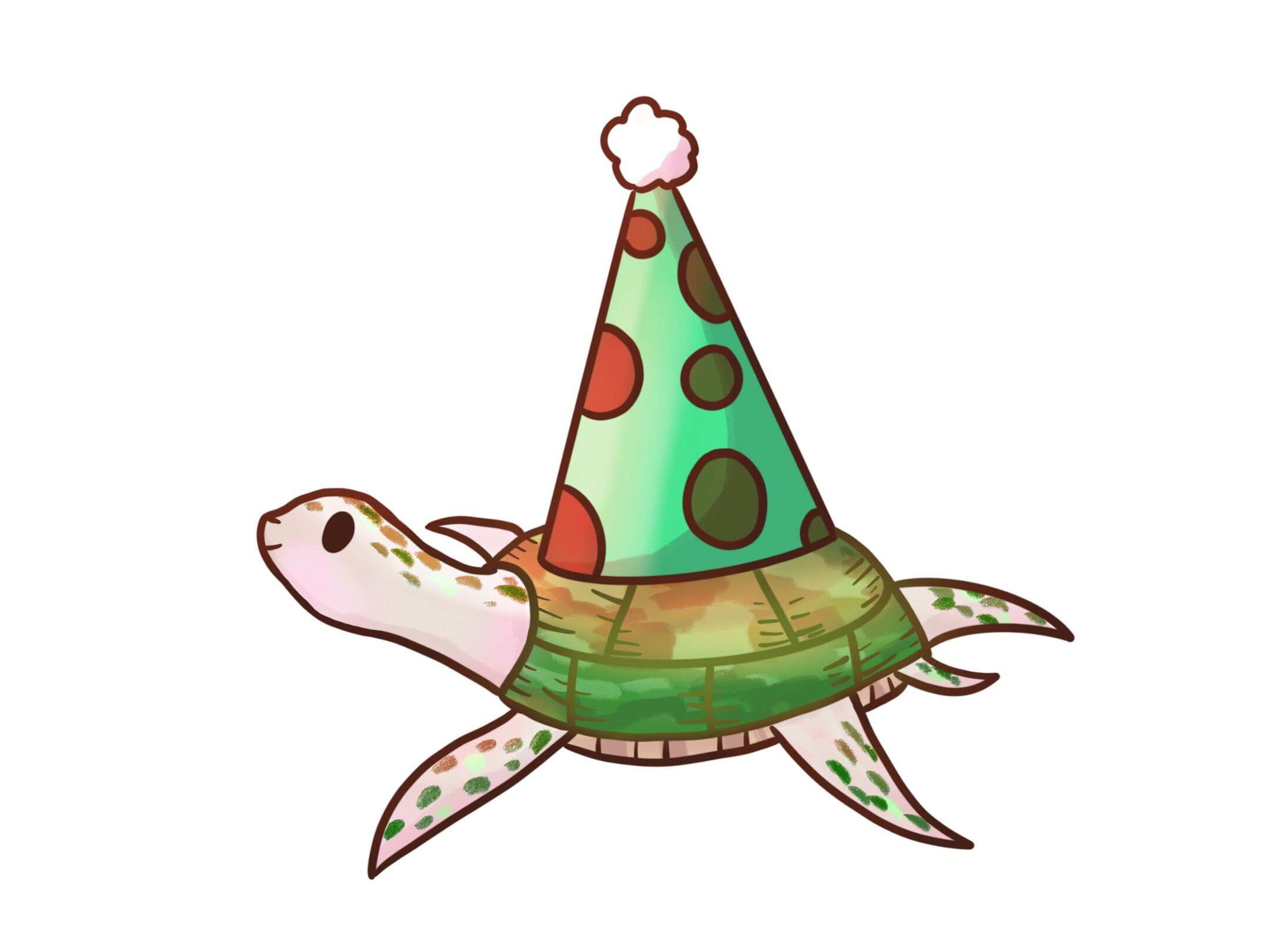 Turtles in Hats Set of 6 Vinyl Stickers - Etsy Canada