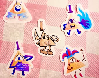 Gravity Falls Cartoon Inspired Stickers [ft. Bill Cipher, Pyramid Steve ...