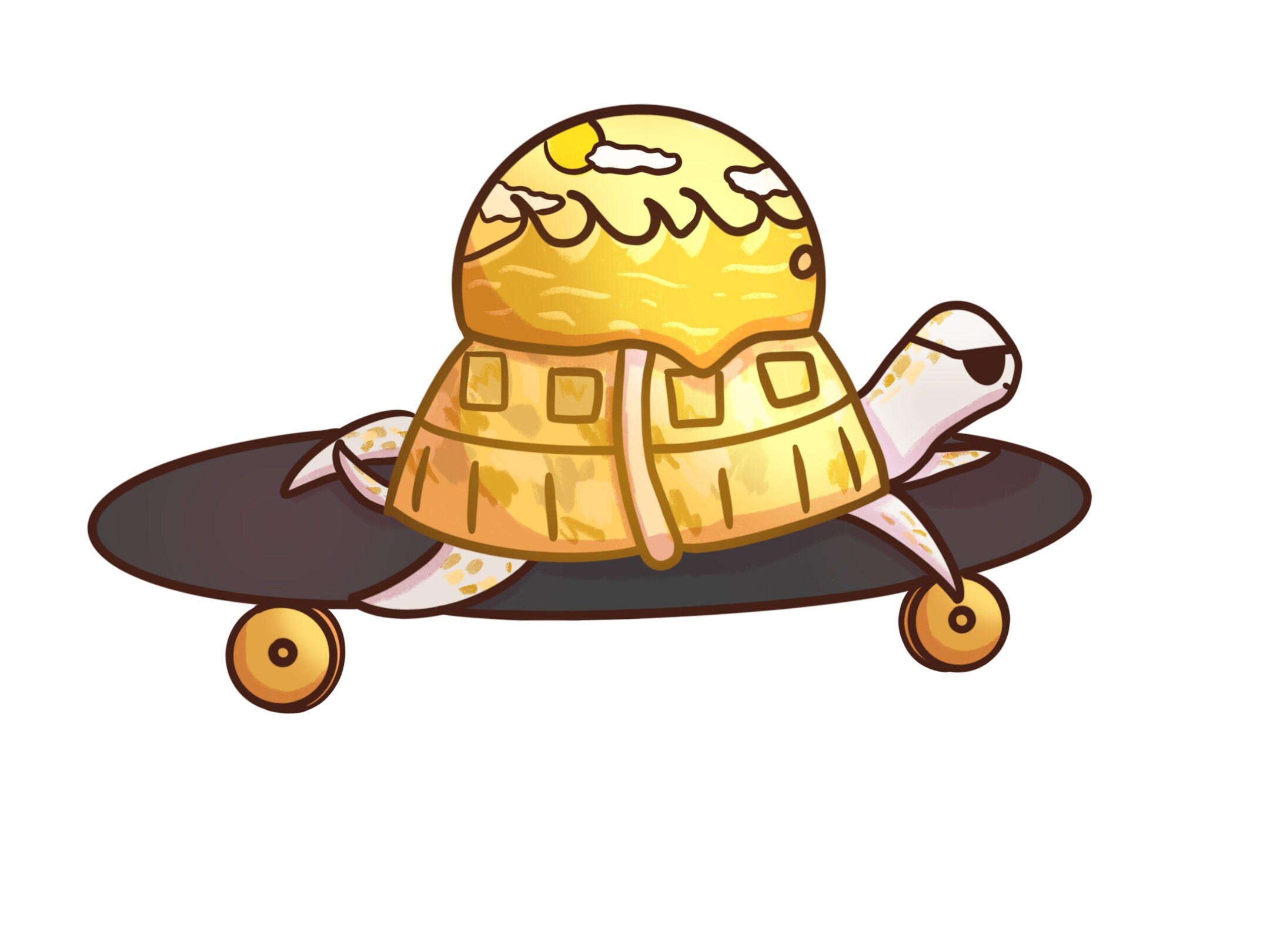 Turtles in Hats Set of 6 Vinyl Stickers - Etsy Canada