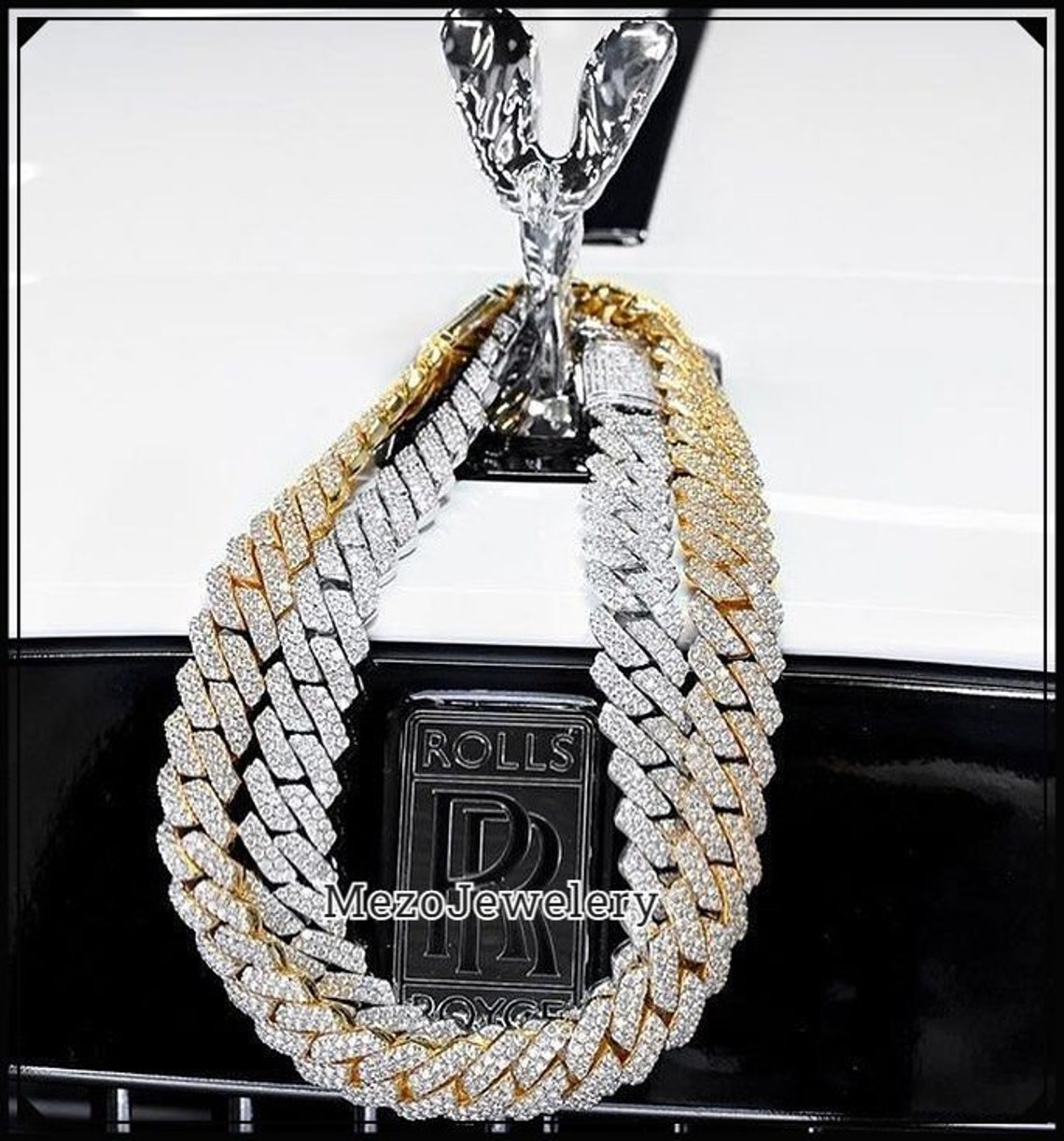 20MM Thick Iced Out Moissanite Cuban Link Chain I High Quality | Etsy