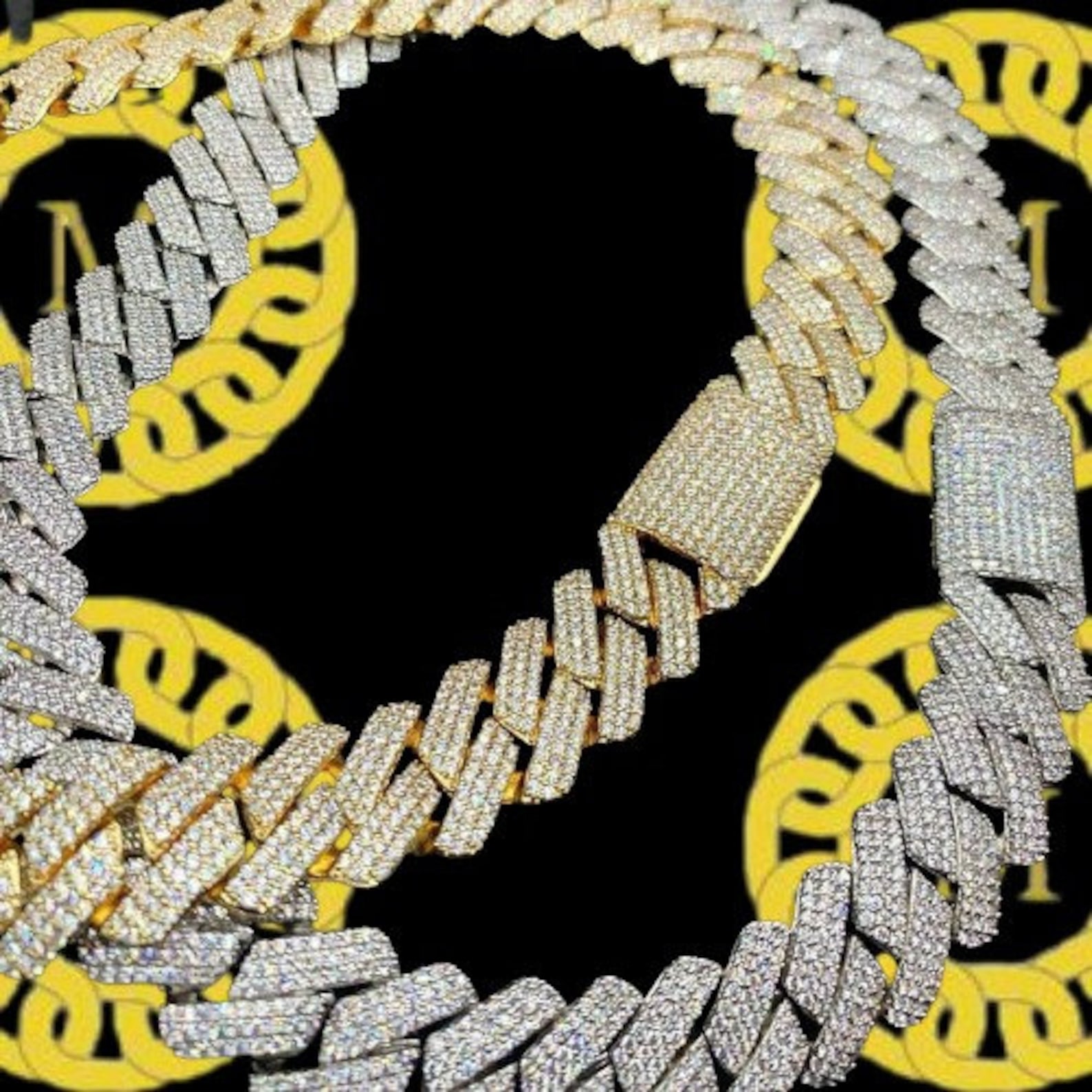 20MM Thick Iced Out Moissanite Cuban Link Chain I High Quality - Etsy