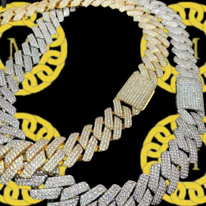 20MM Thick Iced Out Moissanite Cuban Link Chain I High Quality - Etsy