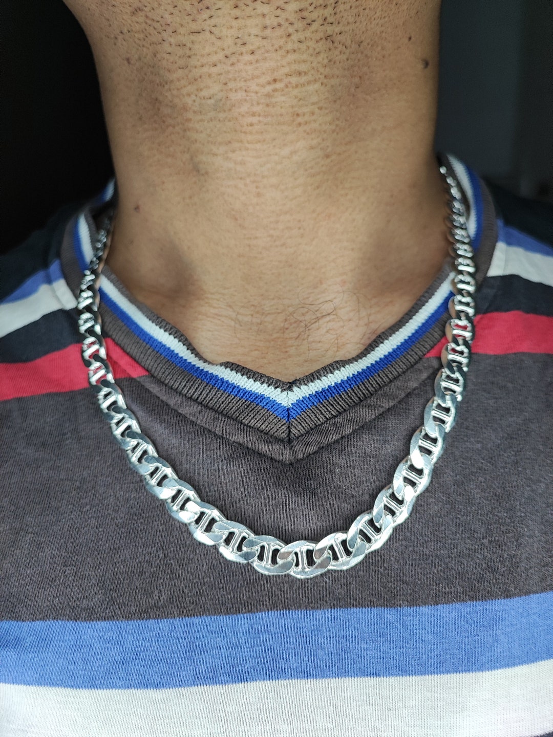 925 Solid Silver Mariner Chain , Mariner Link Chain, 10MM Width ...