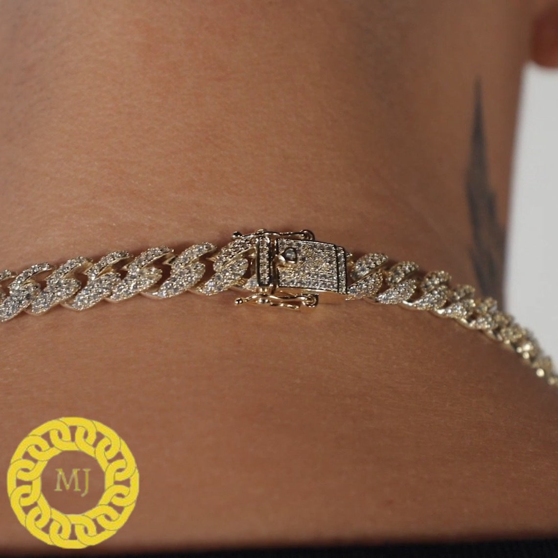 8mm VVS Moissanite Diamond Prong Link Chain 925 Sterling Silver Cuban ...