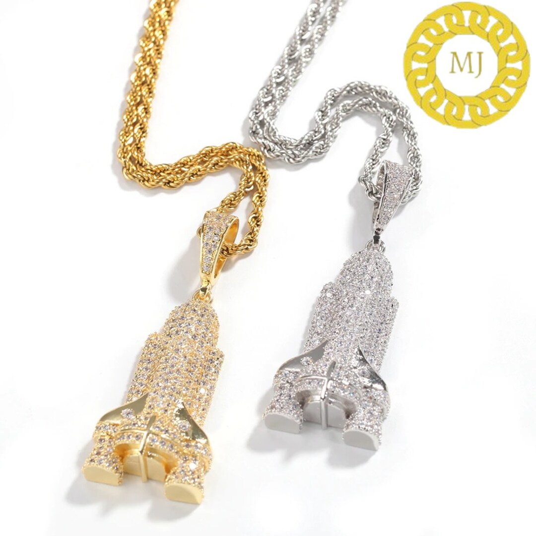 Moissanite Diamond 3D Rocket Spacecraft Pendant Necklace, Silver 925 ...