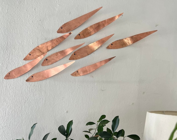 Copper Wall Hanging, Copper Wall Sculpture, Metal Fish Wall Art, 8th ...