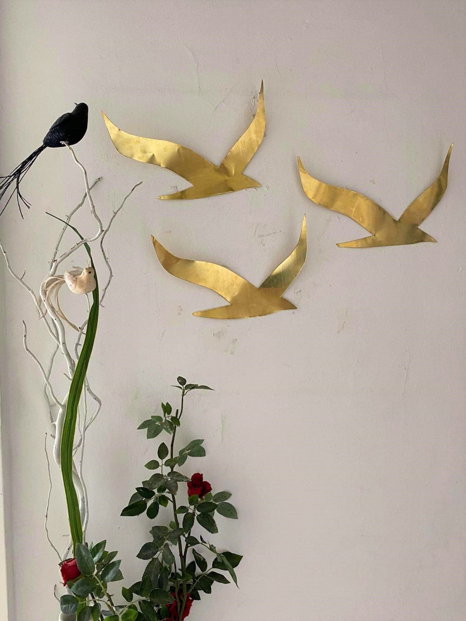 Brass Bird Wall Art Metal Bird Wall Art 3rd Anniversary - Etsy