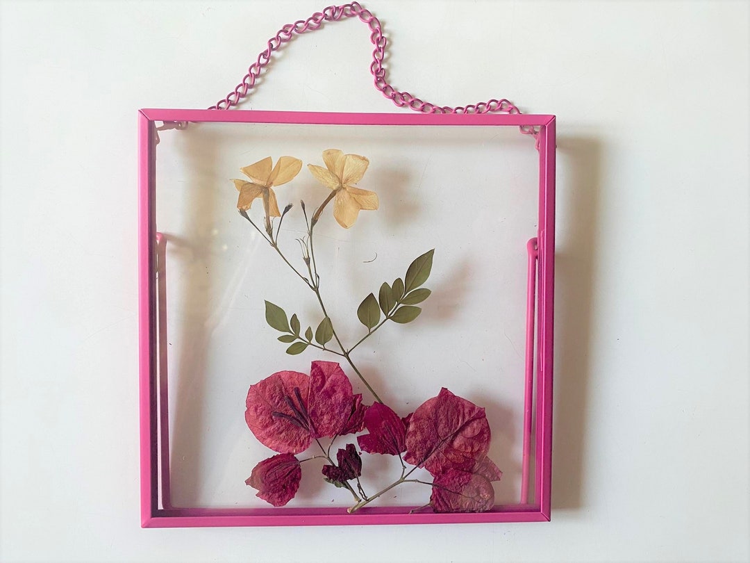 Pressed Flower Frame Art - Pressed Flower Art - Tiny Dried Flowers in ...