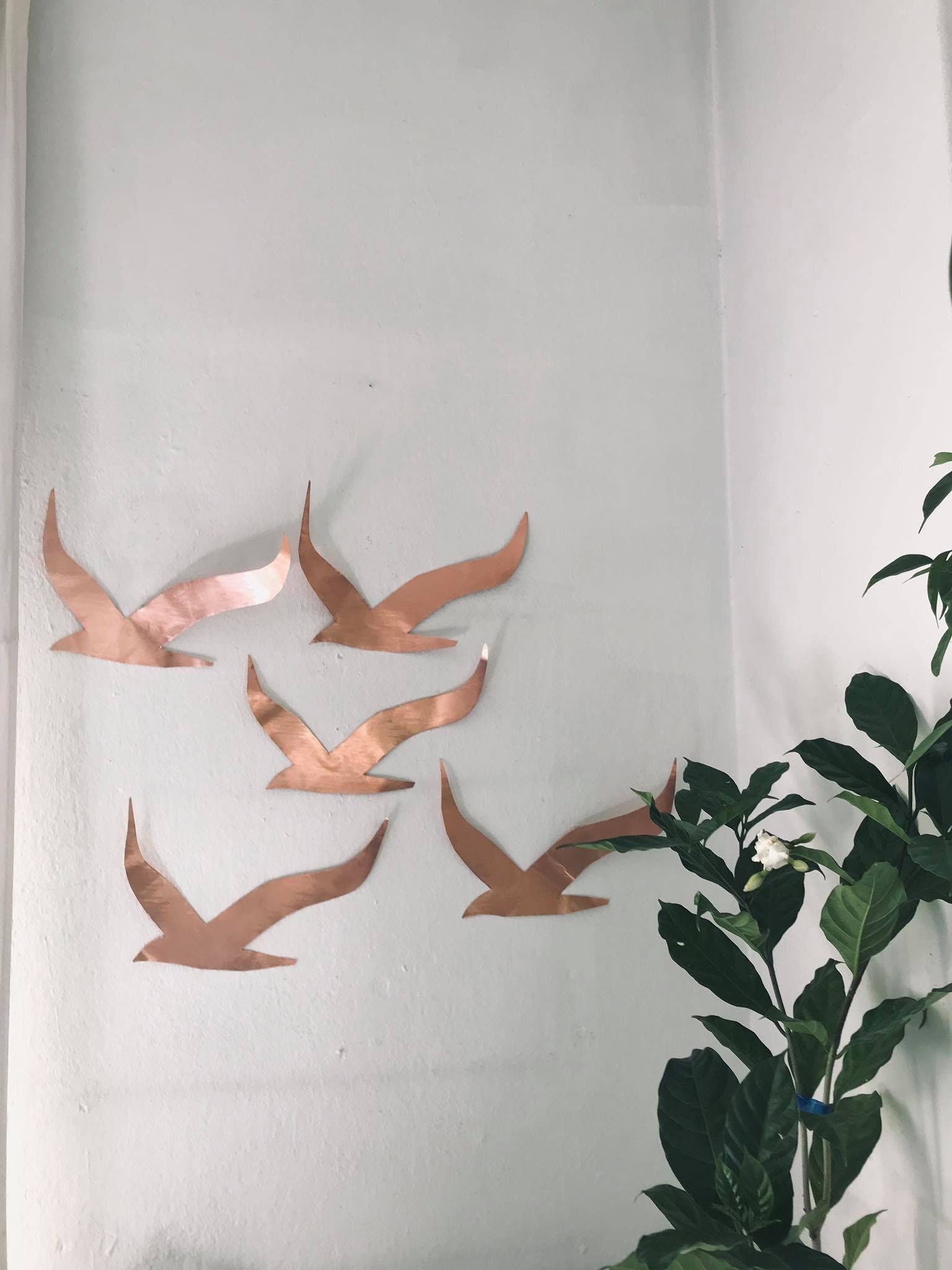 Copper Wall Hanging, Metal Wall Art Birds, Metal Bird Wall Art, 3rd ...