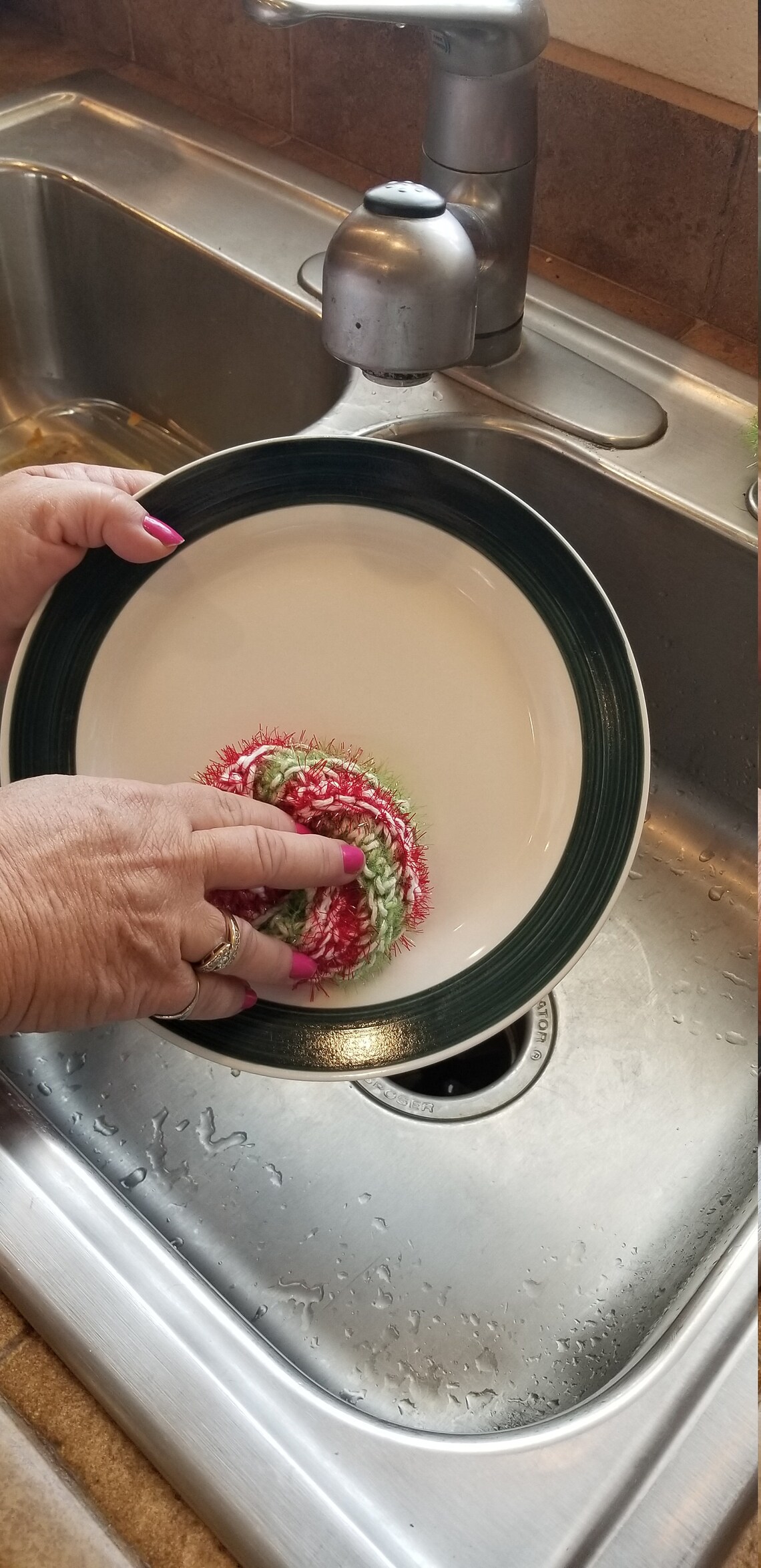 Holiday Dish Scrubber Reusable Kitchen Sponge Christmas | Etsy