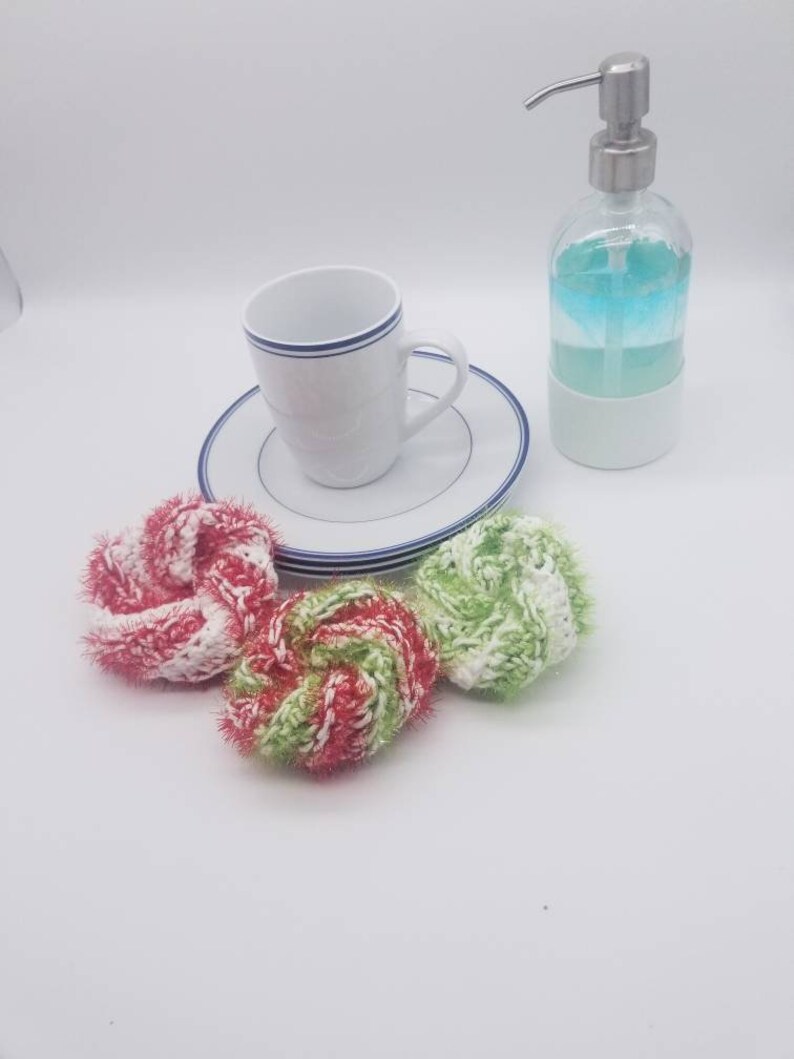Holiday Dish Scrubber Reusable Kitchen Sponge Christmas - Etsy