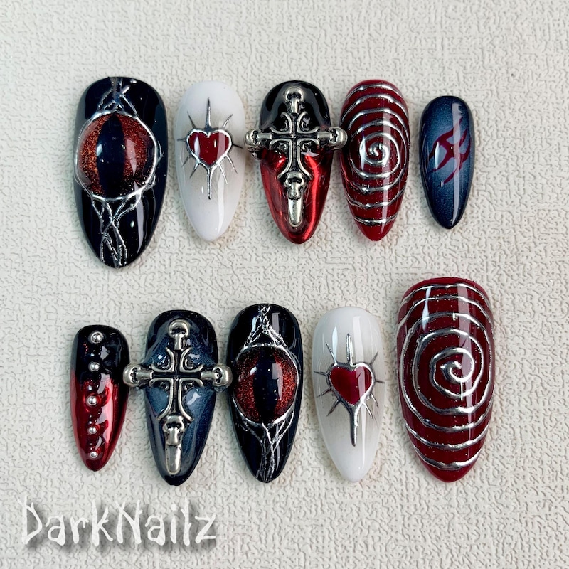 Cross Nails - Etsy