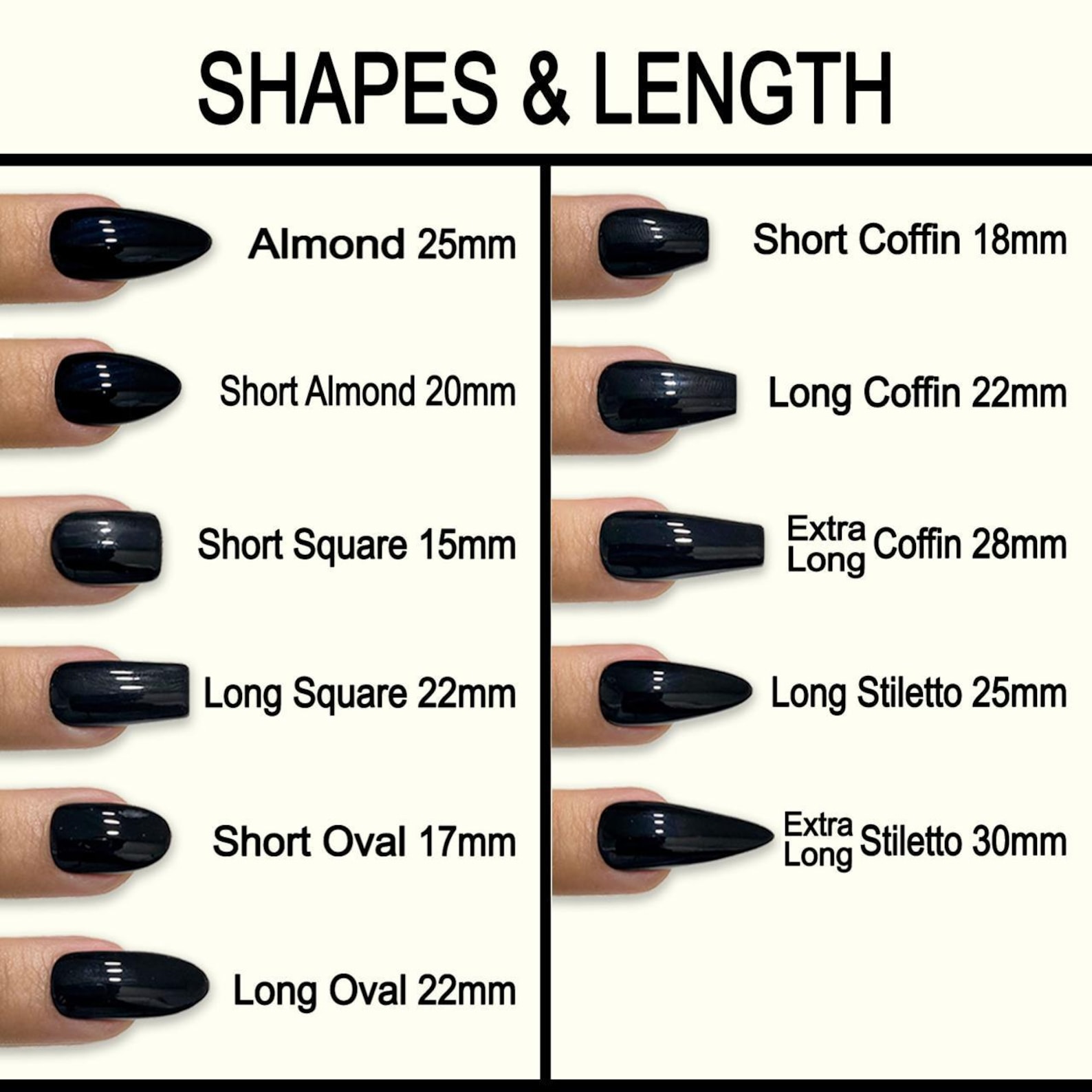 Custom Cat Eye Press on Nails, Gothic Punk Rock Silver Chrome Fake ...