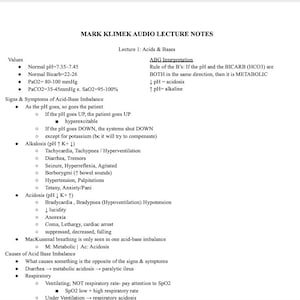Mark Klimek Lecture Notes RN NCLEX Digital Download PDF 25 Pages - Etsy
