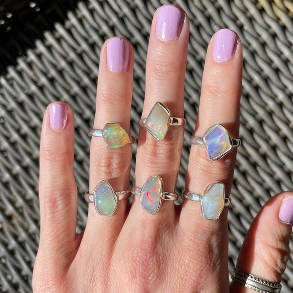 Opal rings - Etsy