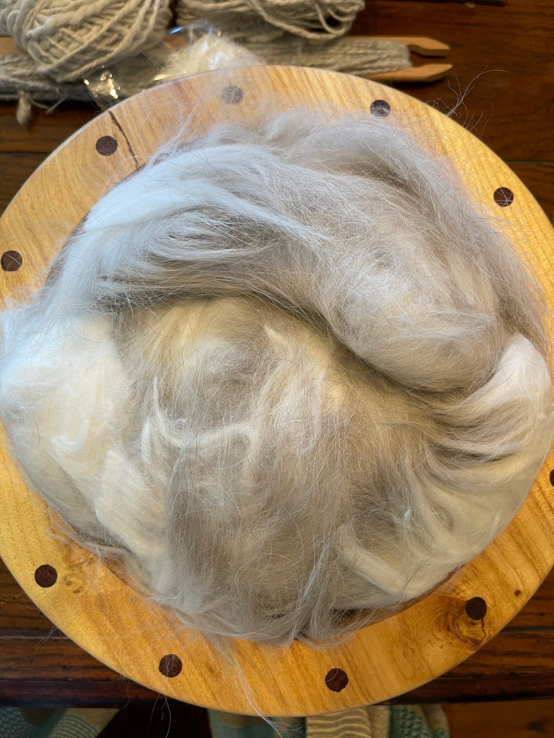 Chestnut Raw English Angora Rabbit Fiber Wool clover for Spinning 1 ...