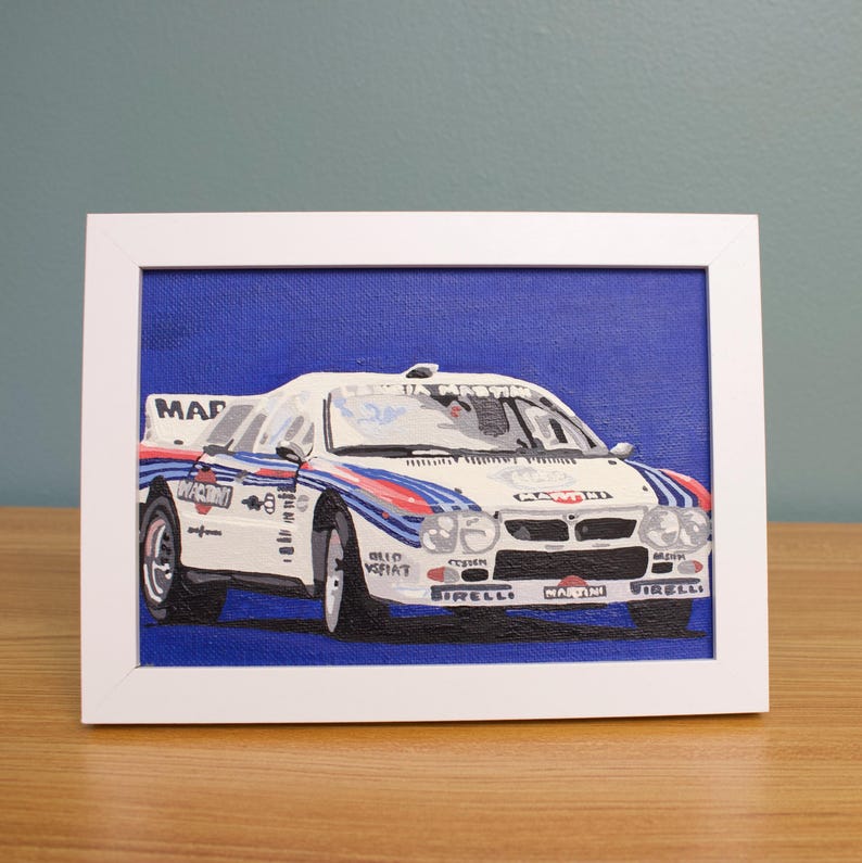 Lancia Rally 037 - Original Oil Painting - Indelible - Car Automotive ...