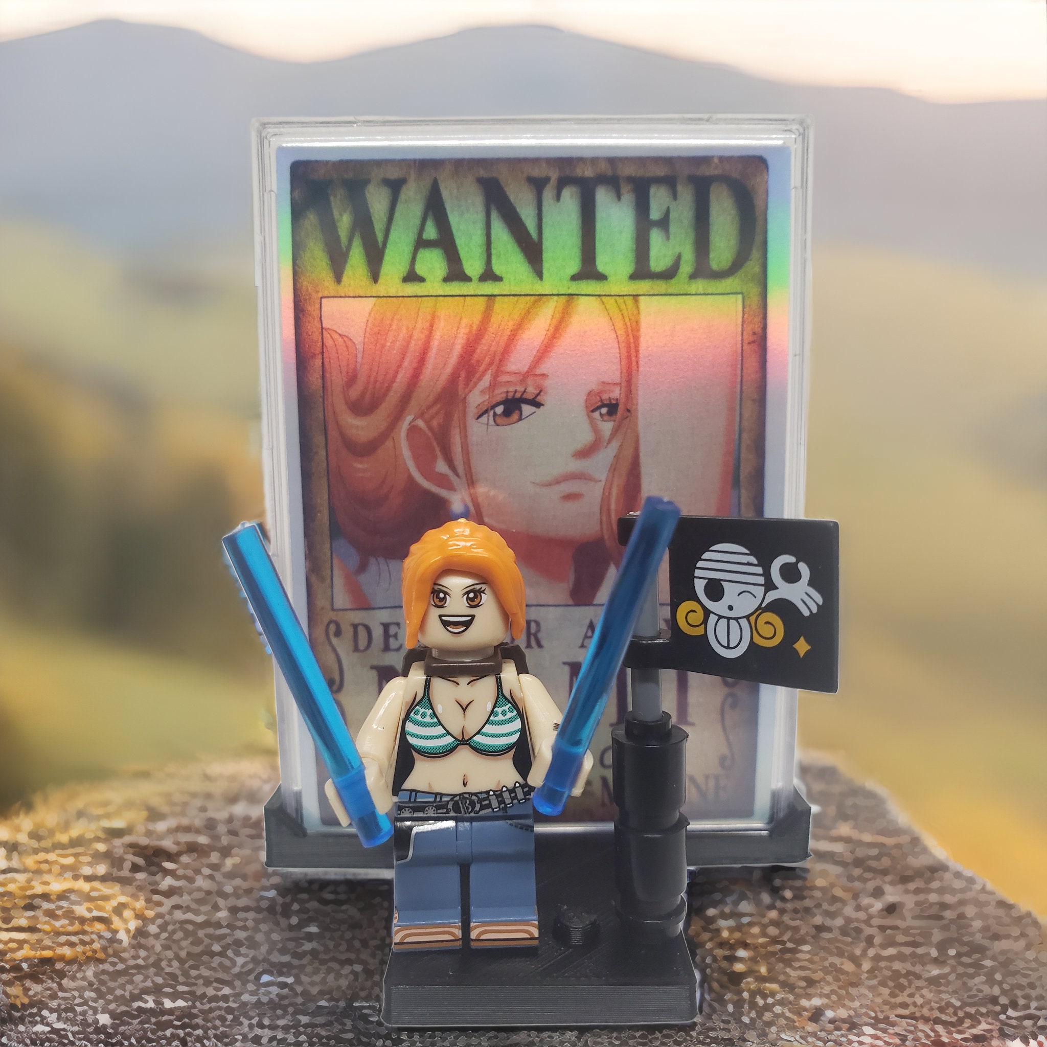 Nami One Piece Mini Fig Custom Figure and Card Display Great - Etsy