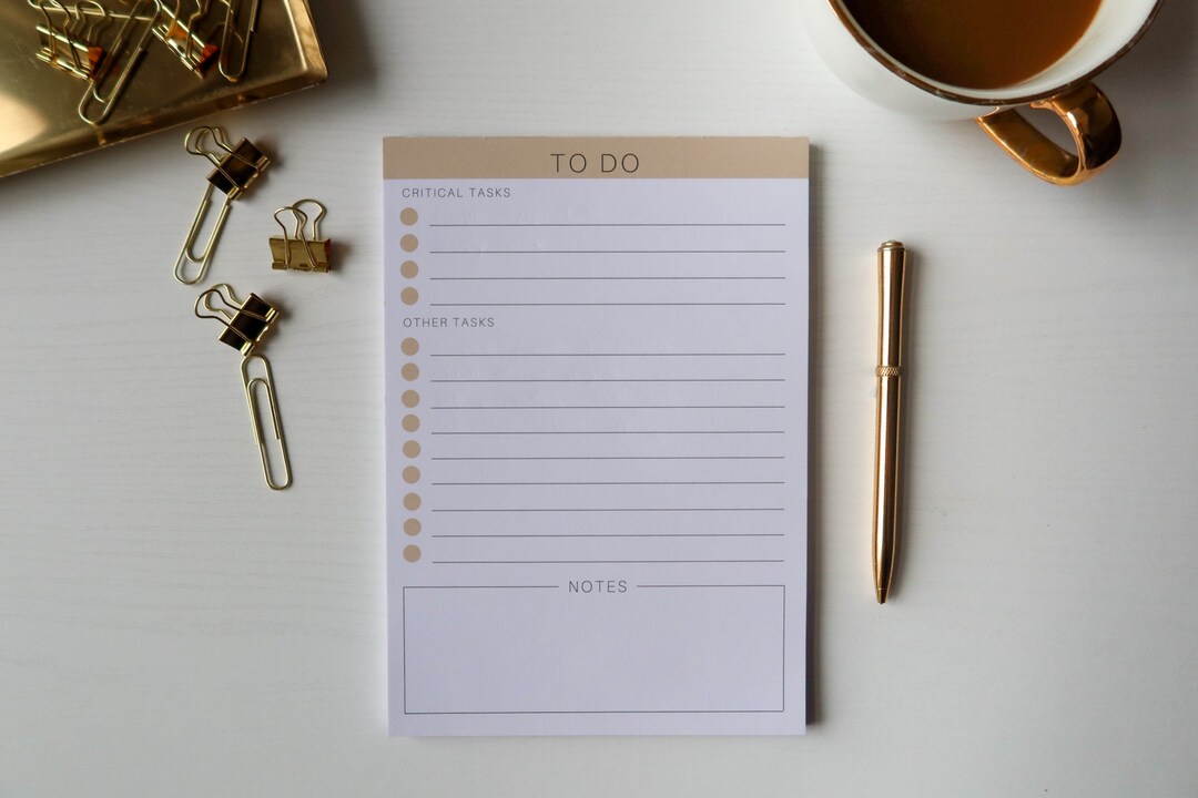A5 Simplistic TO DO List Daily Planner Critical Task Planner Task Lists ...