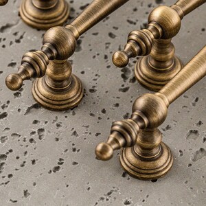 Solid Brass Knobs, Antique Brass Cabinet Hardware, Bronze Gold Drawer Handles, Traditional Brass ...