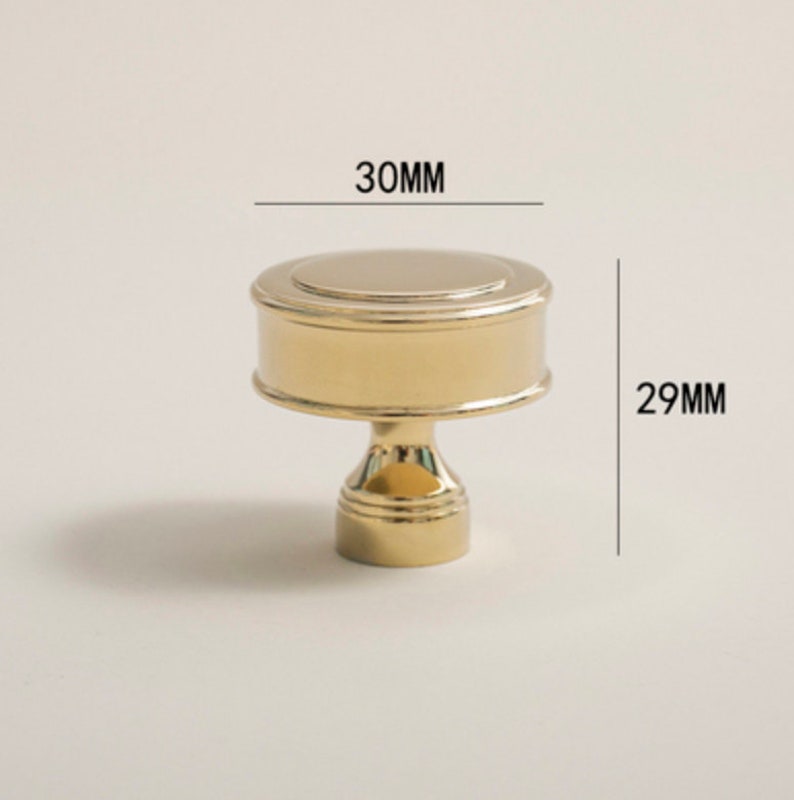 Solid Brass Knobs Polished Brass Hardware Brass Knobs for - Etsy