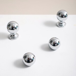 Polished Brass Knobs, Polished Chrome Knobs, Brass Kitchen Hardware, Chrome Cabinet Knobs, Solid ...