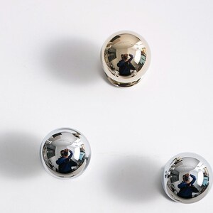 Polished Brass Knobs, Polished Chrome Knobs, Brass Kitchen Hardware, Chrome Cabinet Knobs, Solid ...