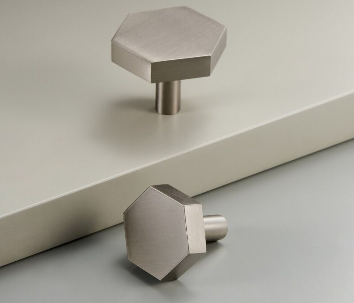 Silver Handles and Knobs Silver Handles for a Cabinet Nickel - Etsy UK