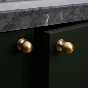 Traditional Style Brass Knobs Classic Cabinet Hardware - Etsy
