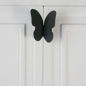 Gold Drawer Handles in Butterfly Shape, Brass Cabinet Pulls, Black ...