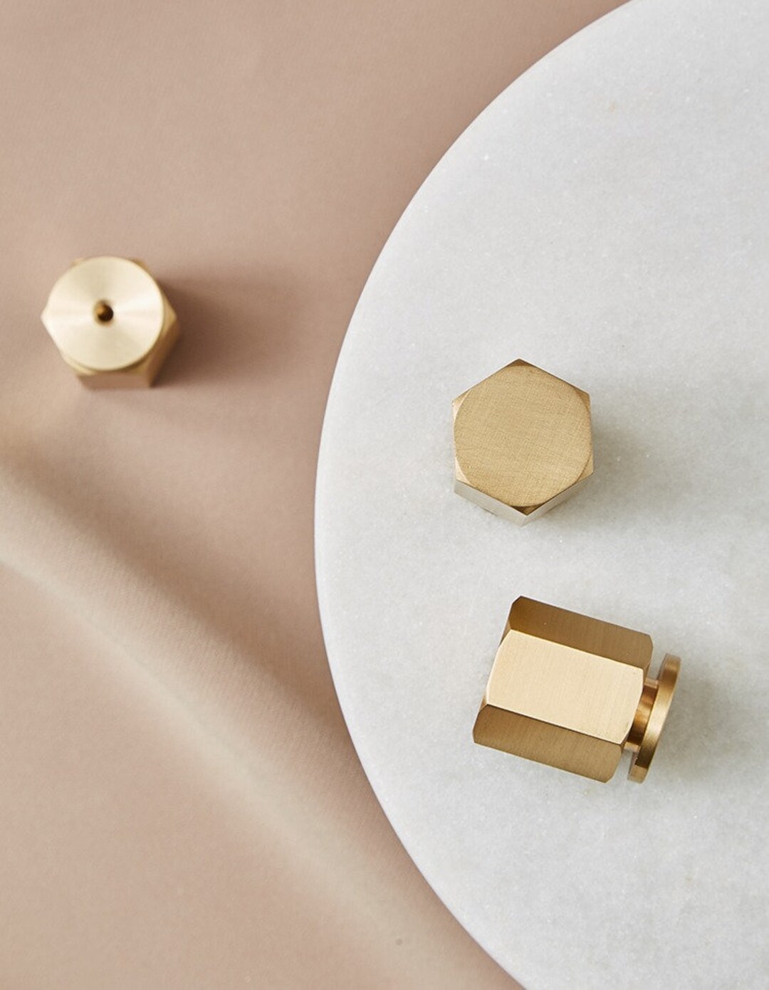 Hexagon Knobs, Solid Brass Knobs, Drawer Knobs Gold, Drawer Knobs and Pulls, Cabinet Knobs Brass ...