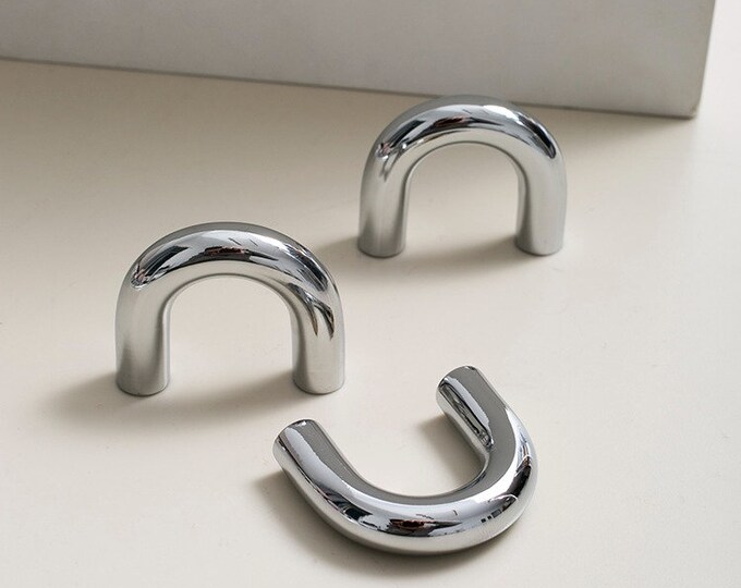 Polished Chrome Cabinet Pulls, Polished Chrome Knob, Solid Brass Cabinet Pulls, Chrome Drawer ...