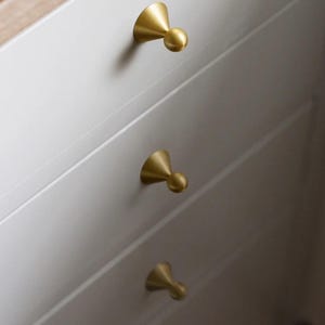 Gold Drawer Handles, Round Cabinet Knobs, Quirky Dresser Knobs, Solid Brass Knobs, Modern ...