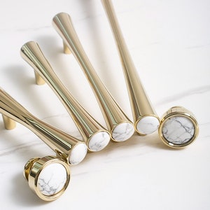 Polished Brass Kitchen Cabinet Pulls, Brass Hardware for Cabinets, Solid Brass Cabinet Pulls ...