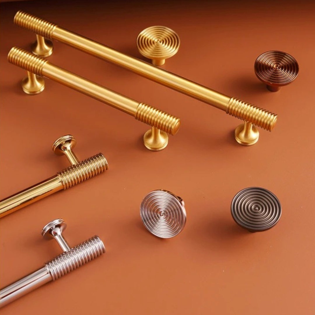 Polished Brass Cabinet Pulls, Quirky Home Decor, Chrome Cabinet ...