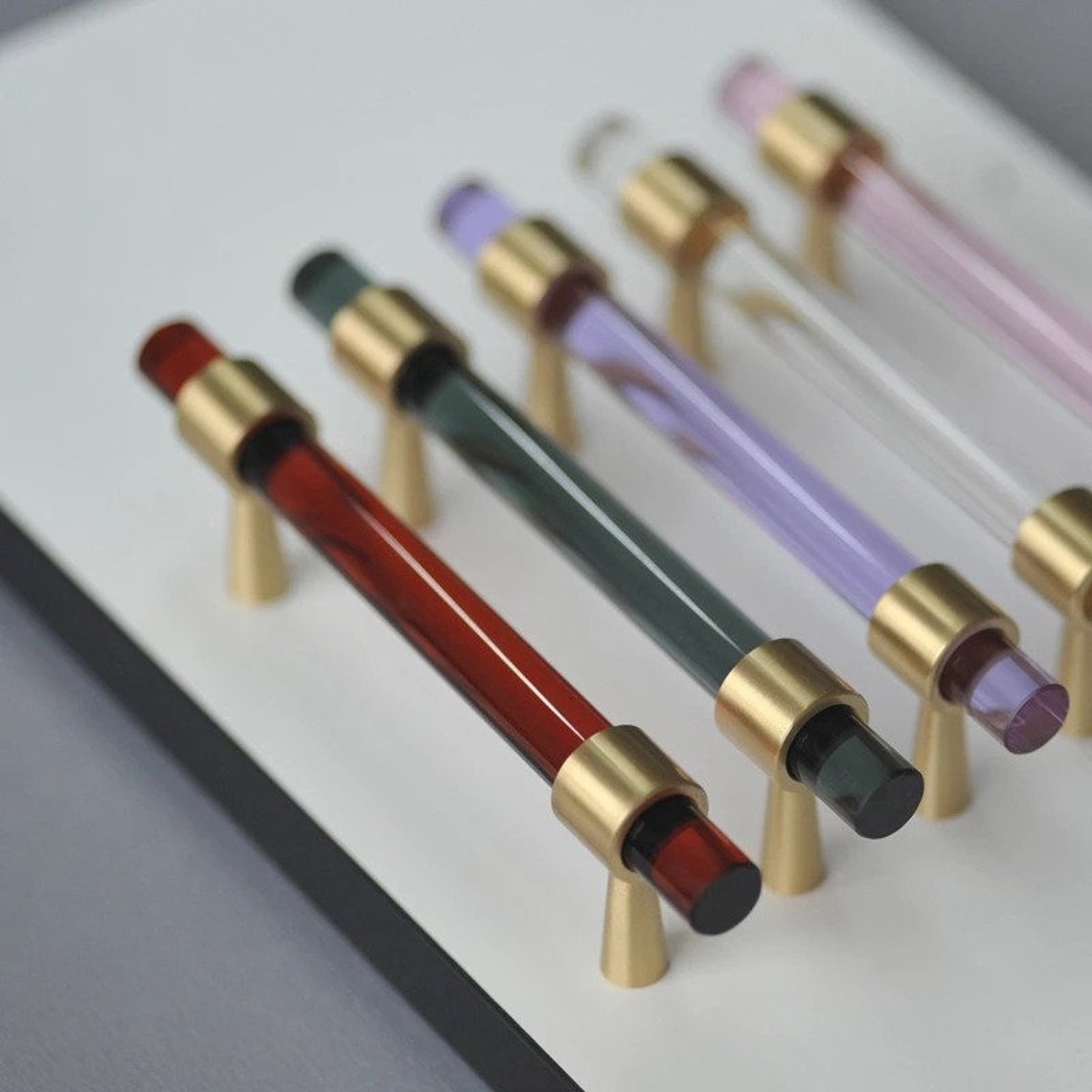 Acrylic Pull Handles Colorful Pulls Red Handles Black Pull - Etsy