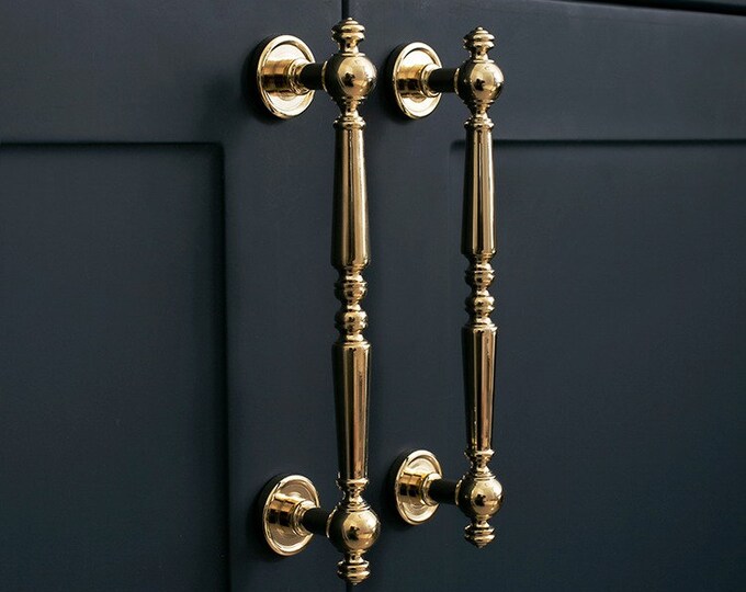 Gold Drawer Pulls, Gold Brass Cabinet Pulls, Cabinet Hardware, Gold ...