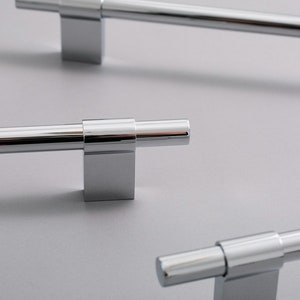 Chrome Kitchen Handles Chrome Pull Handles Silver T Bar - Etsy