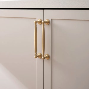 Traditional Style Brass Knobs Classic Cabinet Hardware - Etsy