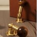 Brass and Stone Drop Knobs, Brass Knobs, White Cabinet Pulls, Stone ...