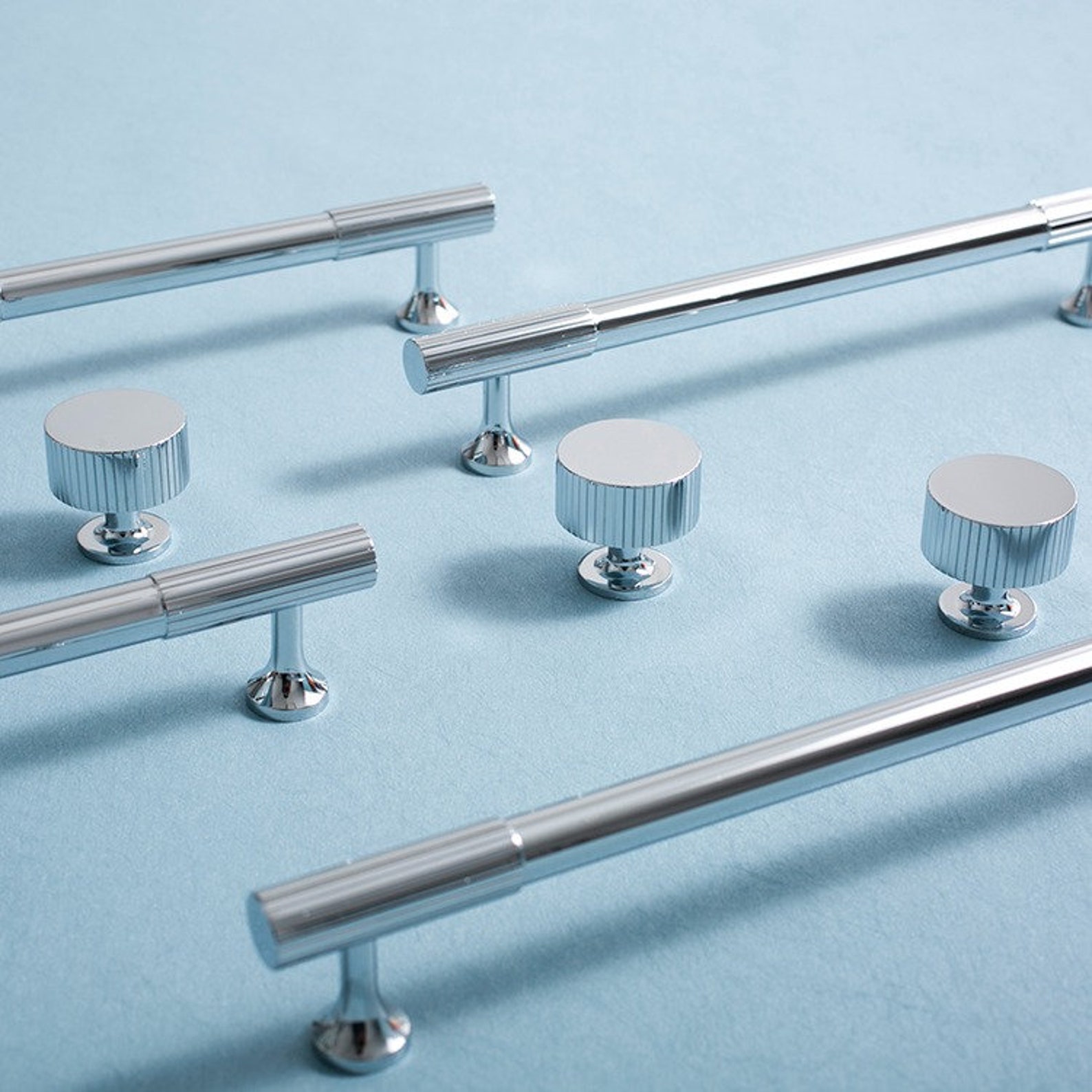 Polished Chrome Knob Polished Chrome Kitchen Cupboard - Etsy UK