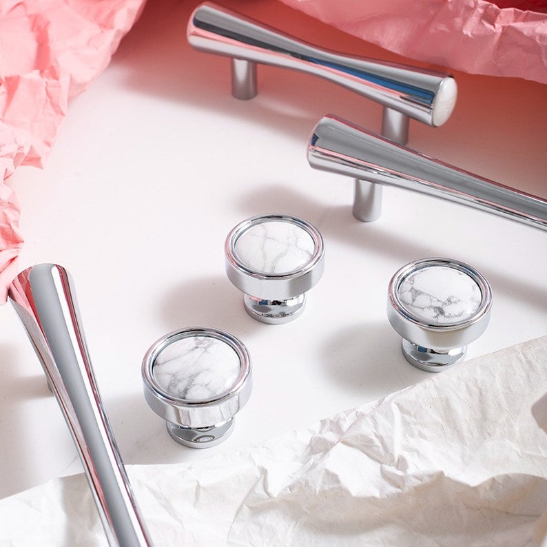 Polished Chrome Drawer Pull Cabinet Hardware Chrome Chrome - Etsy