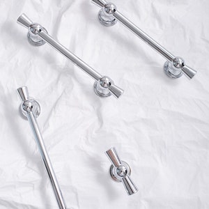 Chrome Brass Drawer Handles and Cabinet Pulls, Chrome Cabinet Hardware ...