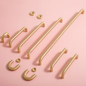 Solid Brass Cabinet Pulls, Gold Drawer Pull, Brass Cabinet Knob, Minimalist Cabinet Hardware and ...