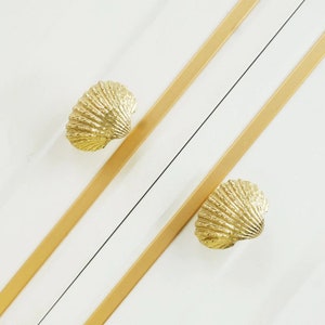 Seashell Knobs, Beach Knobs and Pulls, Beach Knobs, Shell Knobs, Sea Knobs, Coastal Knobs, Gold ...