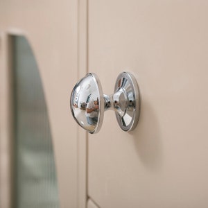Polished Chrome Drawer Knobs, Solid Brass Cabinet Pulls, Chrome Cabinet Hardware, Polished ...