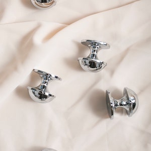 Polished Chrome Drawer Knobs, Solid Brass Cabinet Pulls, Chrome Cabinet Hardware, Polished ...