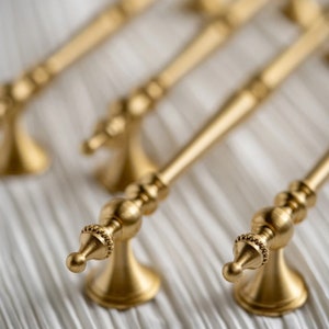 Brass Cabinet Handles, Gold Cabinet Hardware, Brass Knobs, Solid Brass Cabinet Pulls, Golddrawer ...