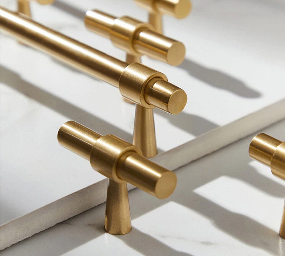 Brass Handles, Brass Hardware, Brass T-knob, Gold Handles, Handles and ...